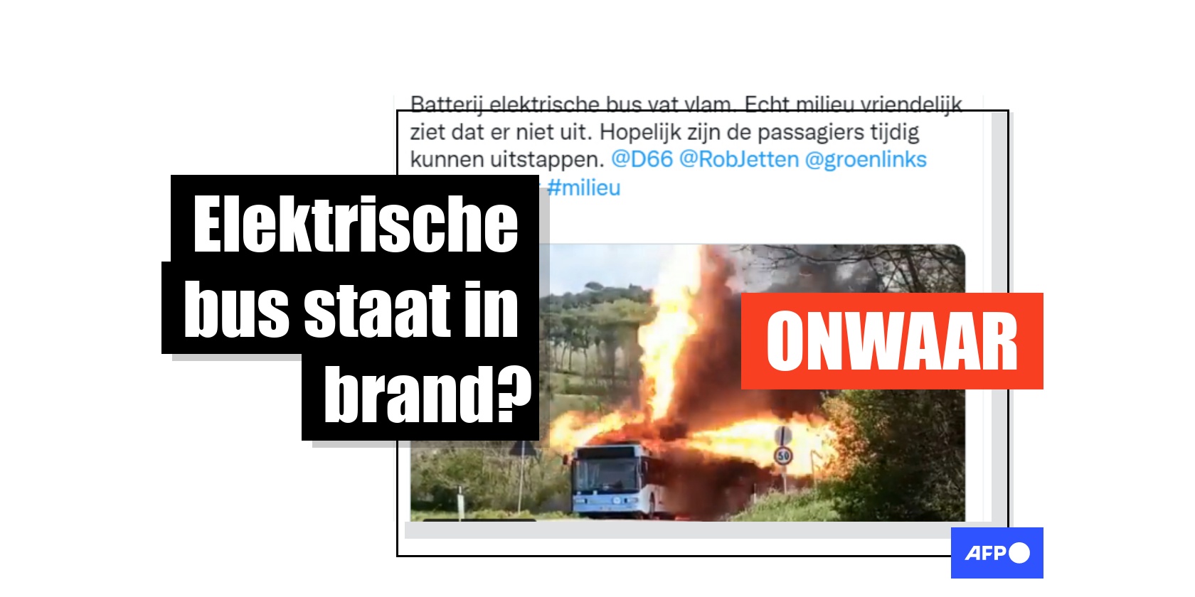 Nee, deze brandende bus in Italië is niet elektrisch | Factcheck Nederland