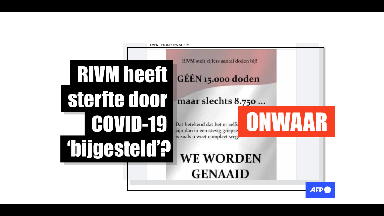 Het RIVM heeft het dodental niet teruggeschroefd en het coronavirus is ...